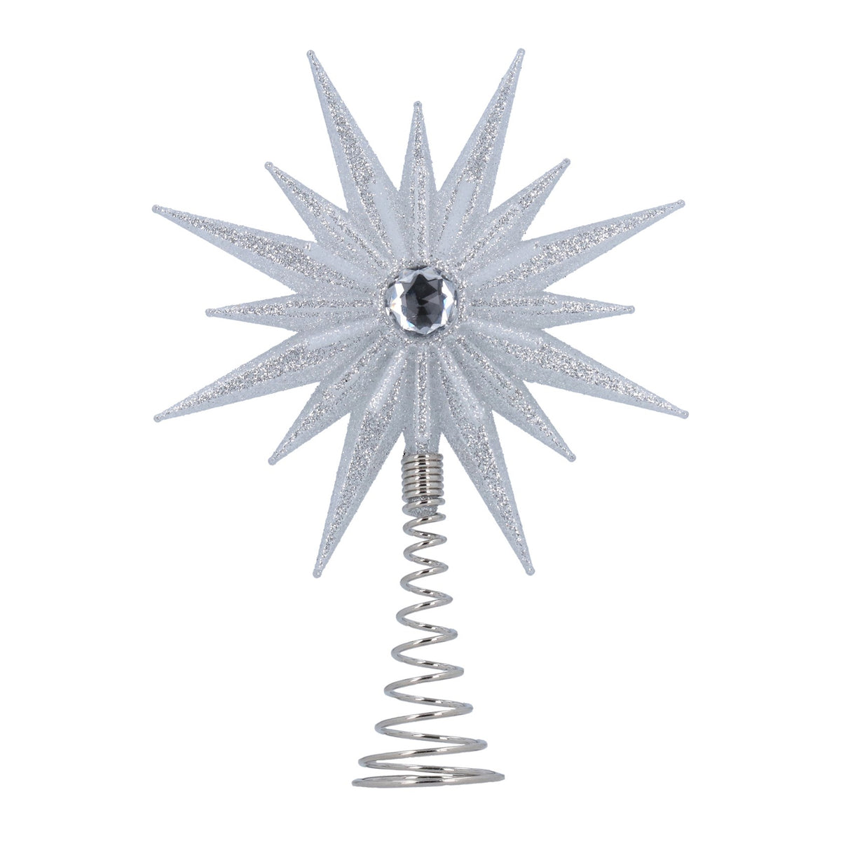 Silver Glitter Starburst Acrylic Tree Topper – The Loft Home