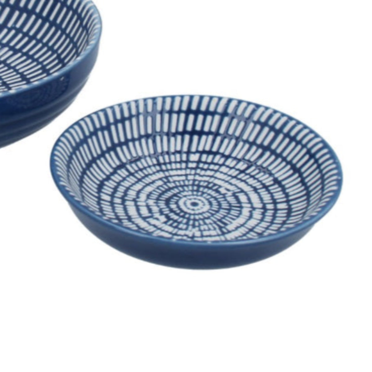 Navy Porcelain Dash Round Trinket Dish – The Loft Home